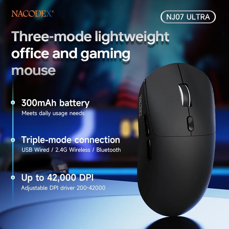 Беспроводная игровая мышь AJAZZ NJ07 ULTRA 42000 DPI