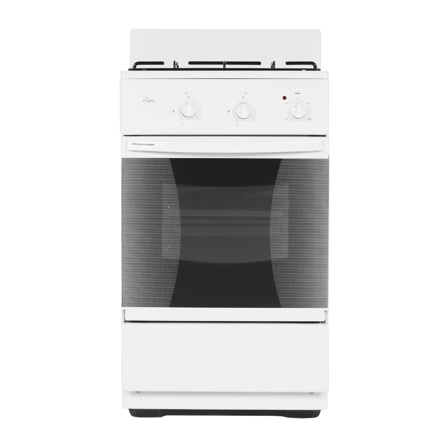 Комбинированная плита Flama CK 2201 W, 2 конфорки, духовка 30 л, ящик для посуды, белый