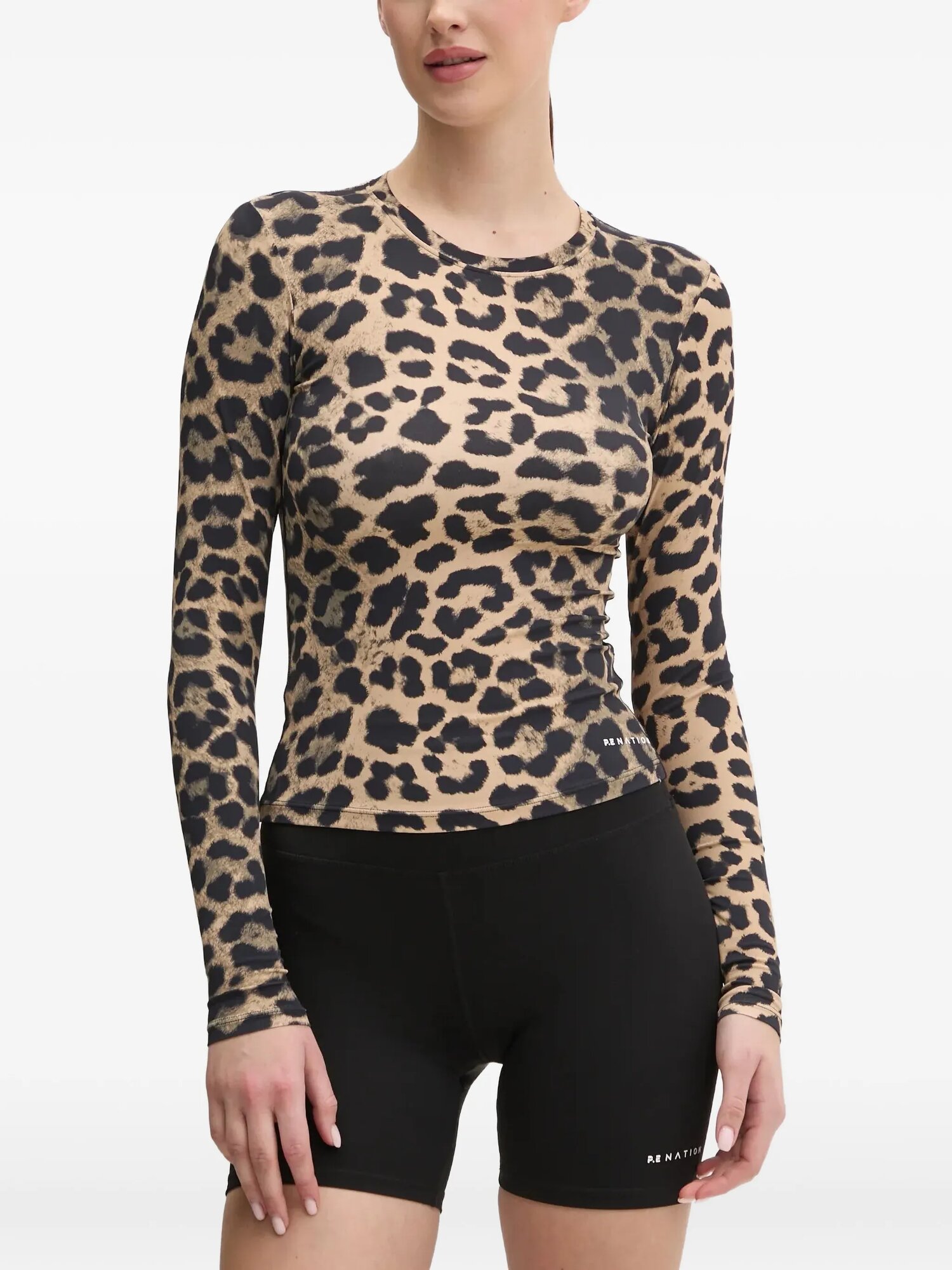 Футболка Leopard-print long-sleeve T-shirt