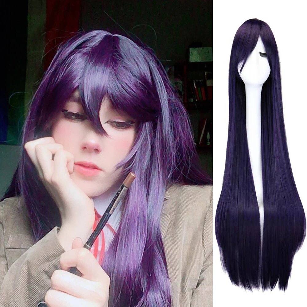 Синтетический парик SuQ длинный прямой black purple