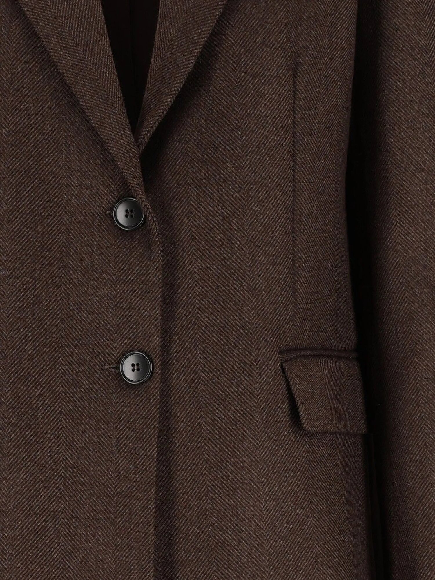 Пальто al duca d'aosta Herringbone-pattern single-breasted coat, размер 38 — фото 1