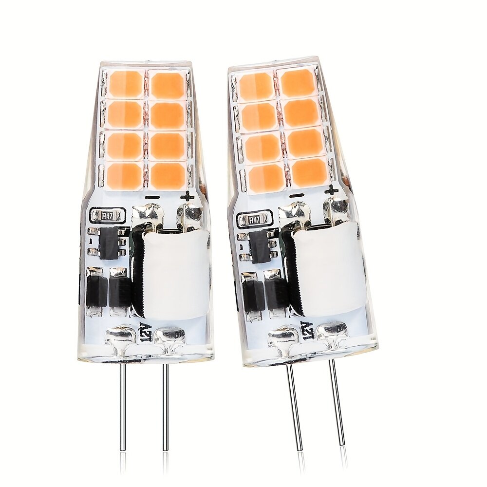 Лампа G4 LED JC Bi-Pin 2W 12V AC/DC теплый белый 2700K, 2 шт.
