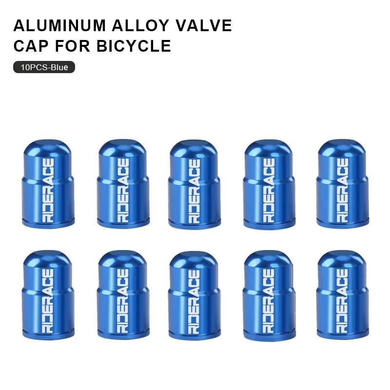 RIDERACE Крышка клапана для велосипедных шин RR9764 Синий, blue 10pcs