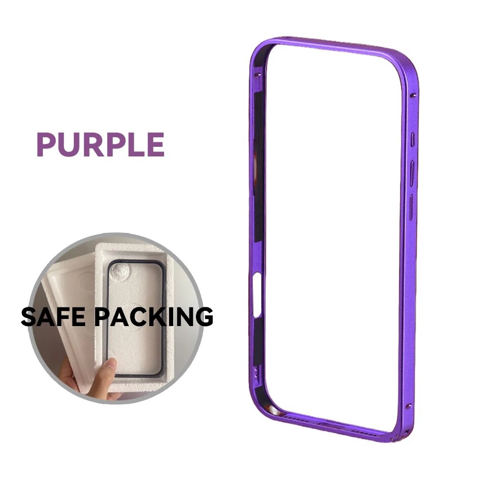 Легкий алюминиевый металлический каркас, тонкий Фиолетовый, Purple HMK HZ, For iPhone14 Pro Max