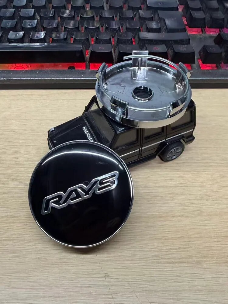 Колпачки заглушки на литые диски RAYS 60/57/9 мм, 4 шт. На диск Ауди LADA влезут.