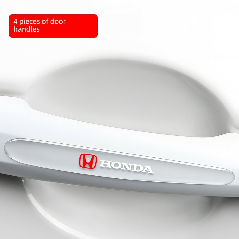 Наклейки-защитники ручек дверей для автомобилей Honda (Civic, CR-V, Accord, Fit, Jazz, Vezel, HR-V, Odyssey), комплект