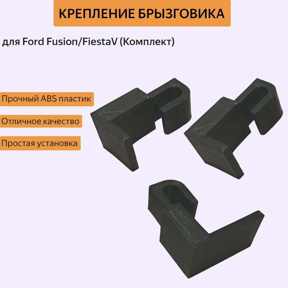 Крепление брызговика Ford Fusion/Fiesta 5(Комплект)