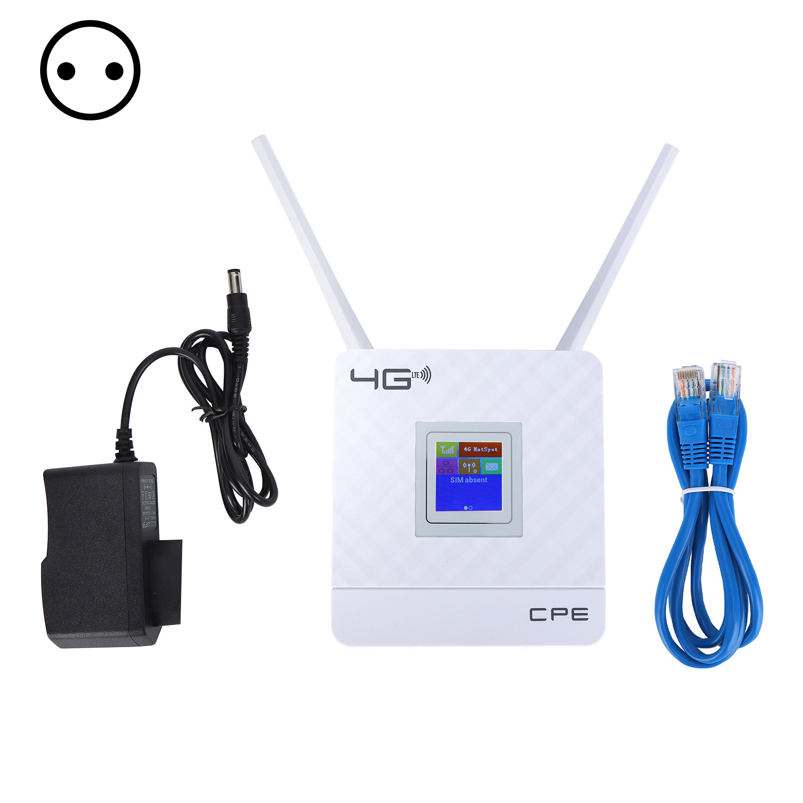 Портативный маршрутизатор с процессором, поддержкой 4G Wi-Fi, FDD, TDD, LTE, WCDMA, GSM, внешней антенной, слотом для SIM-карты, портом WAN/LAN, беспроводной вилкой 100-240 В.