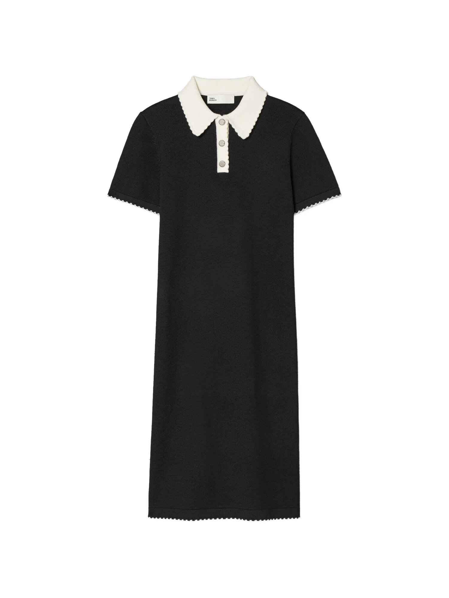 Платье Wool scalloped polo dress