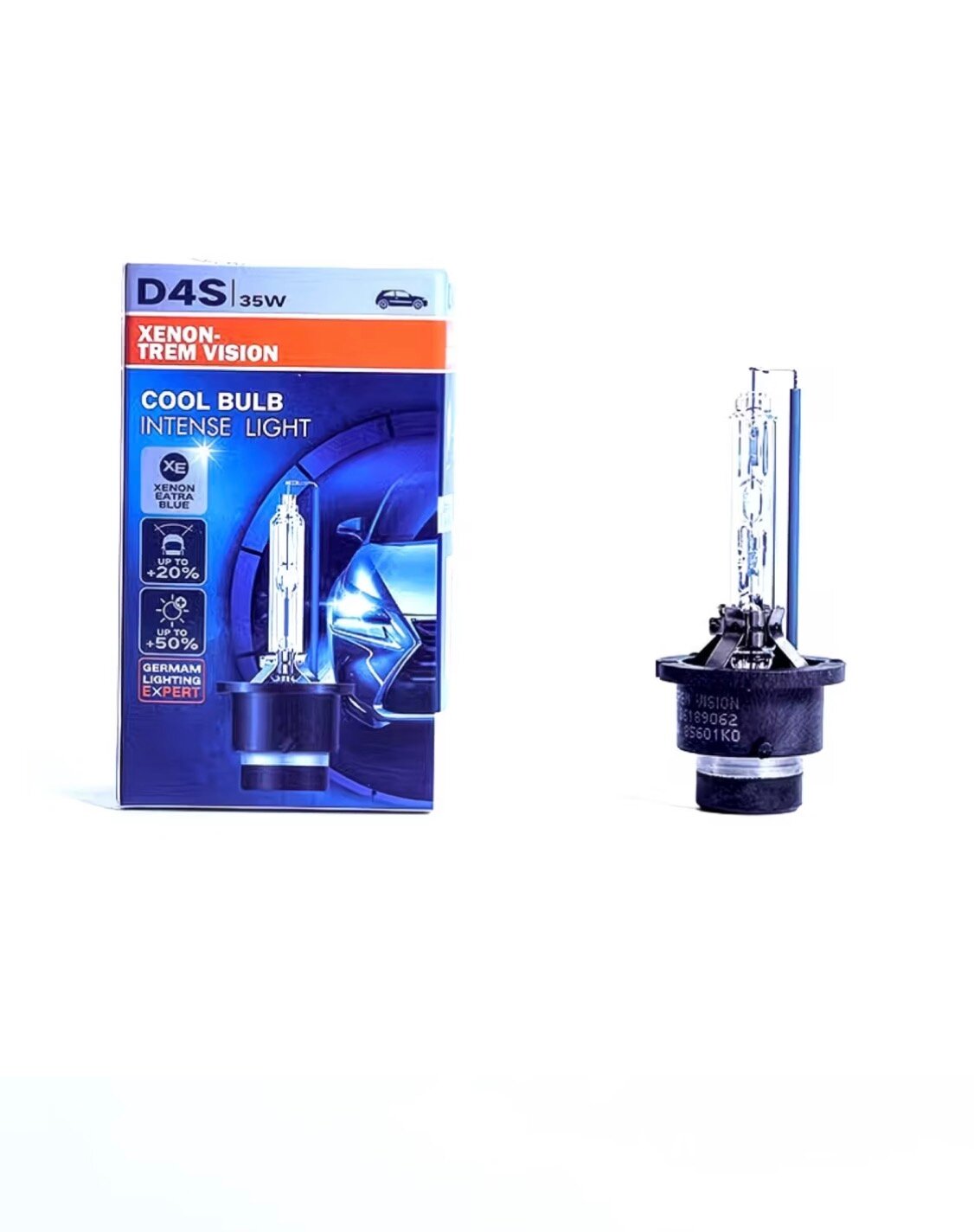 Комплект 2 шт Ксеноновая лампа D4S 35W 6000K Cool Bulb, усиленная автомобильная лампа ближнего света
