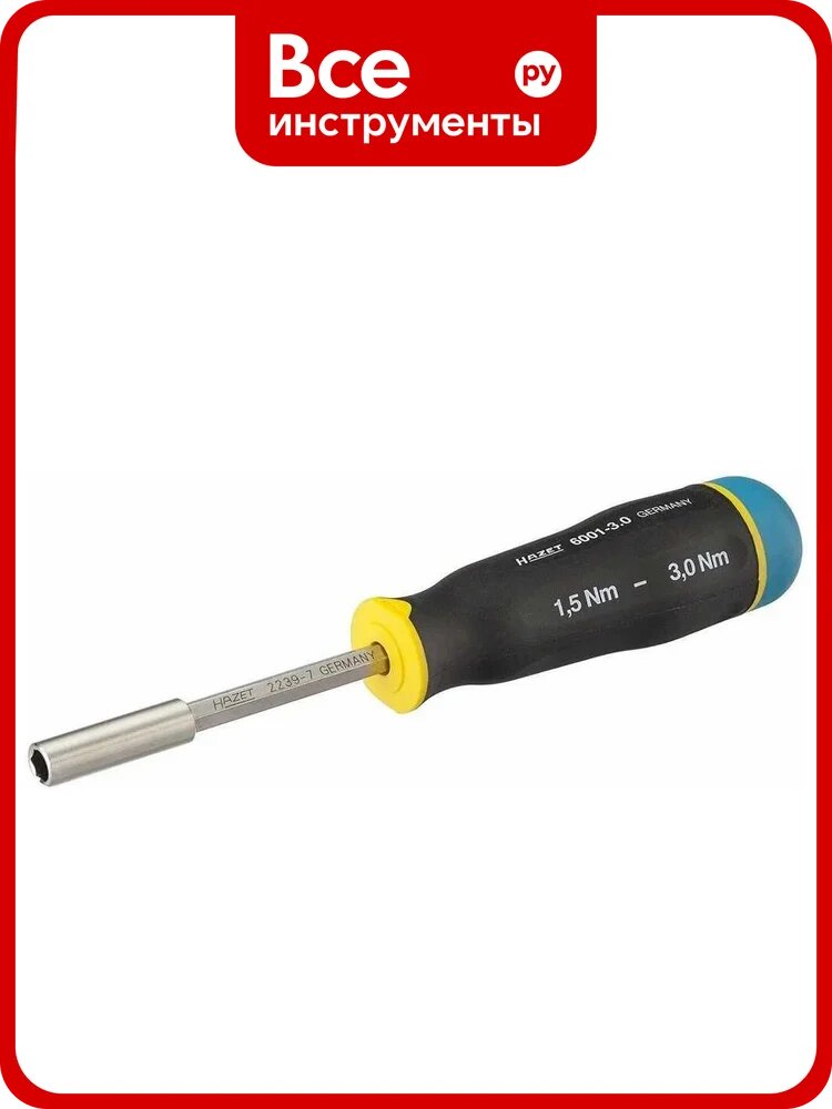 Динамометрическая отвертка HAZET 1,5-3Нм 6001-1.5/3