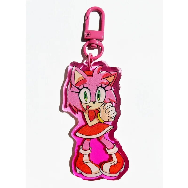 Акриловый брелок Sonic 5 см Розовый, Keychain6-1pcs