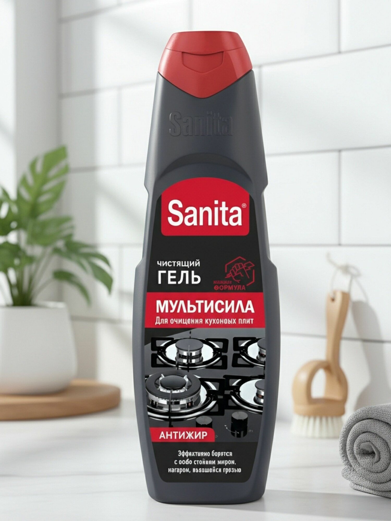 Гель чистящий Sanita Антижир Мультисила для кухни, 500 мл