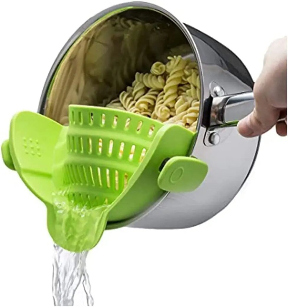 KEMORELA Силиконовый дуршлаг для кастрюли Green