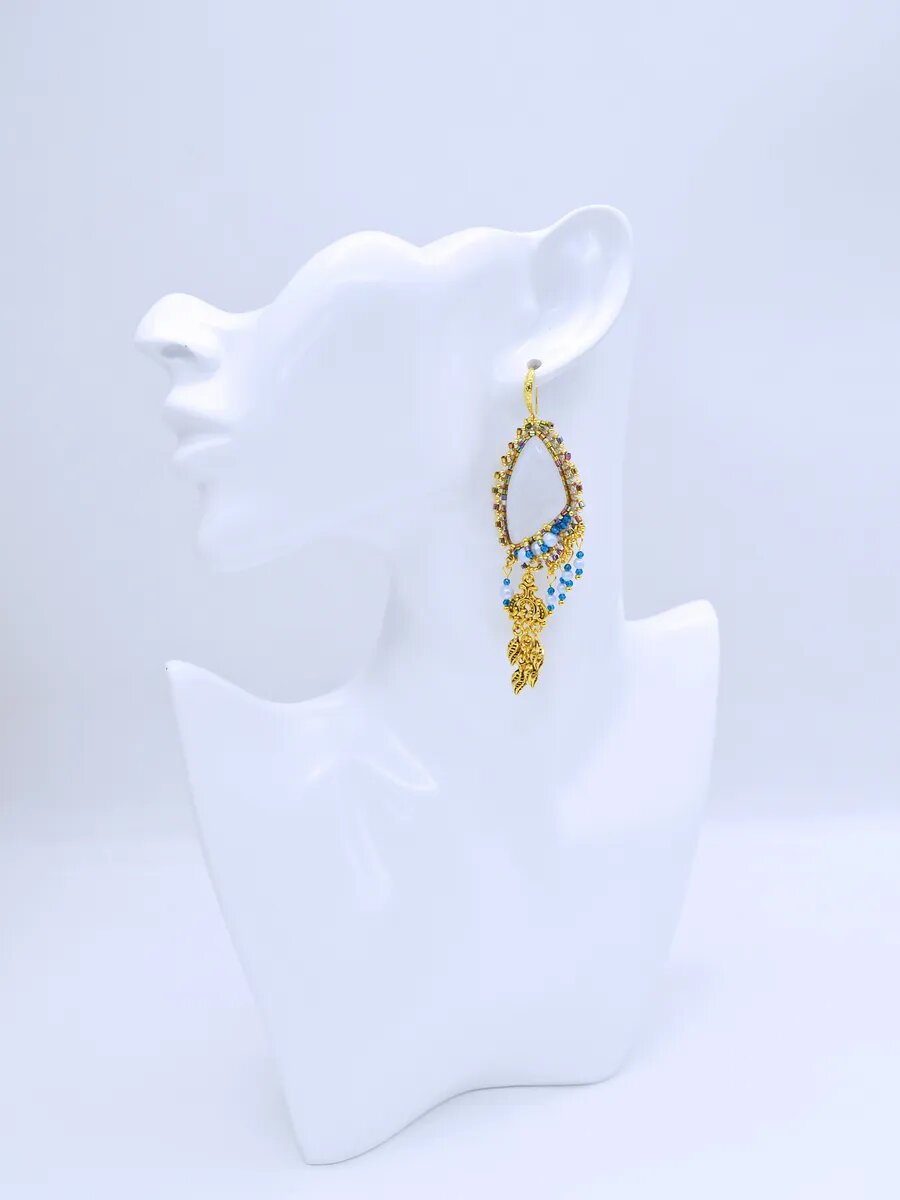 Серьги, жемчуг Swarovski синтетический, кристаллы Preciosa