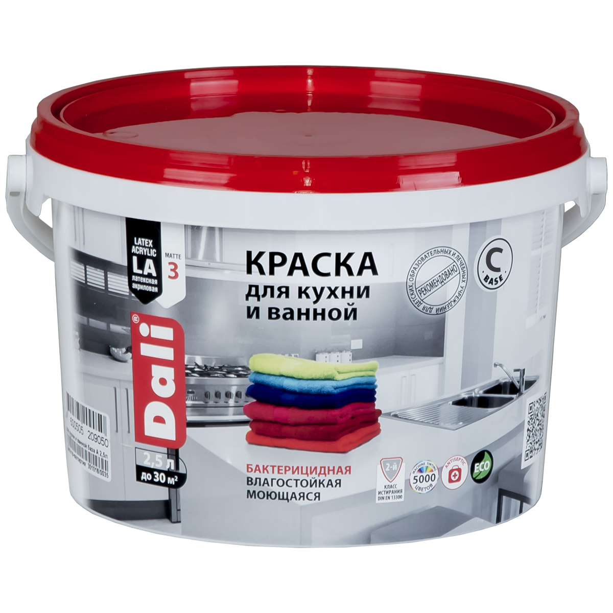 Краска для кухни и ванной DALI (бесцветный (База С) / 2.5л.)