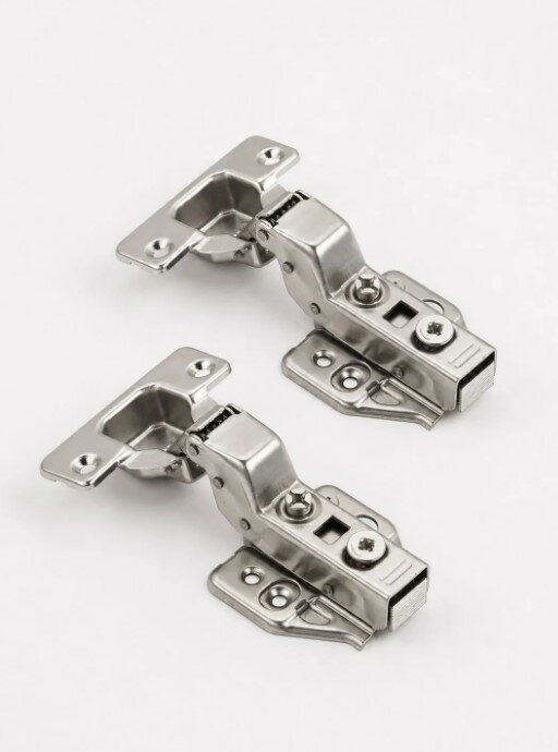 Мебельные петли EDSON CLIP 3D-CO HH_07/105 с газовым доводчиком с 3D регулировкой, для вкладных дверей(комплект 2 штуки)