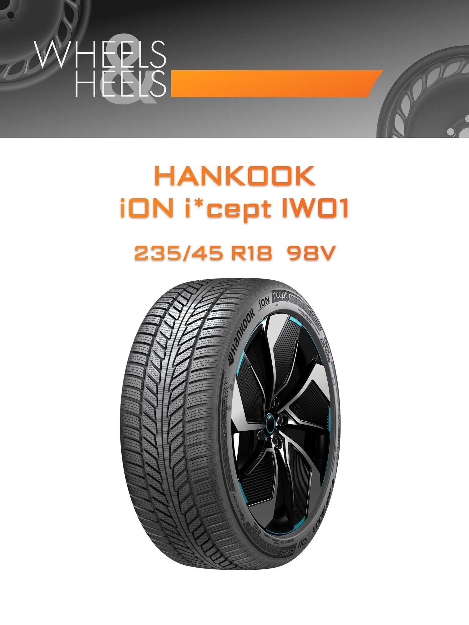 Шина автомобильная HANKOOK iON i*cept IW01 235/45 R18 98V XL WINTER, зимняя, универсальная