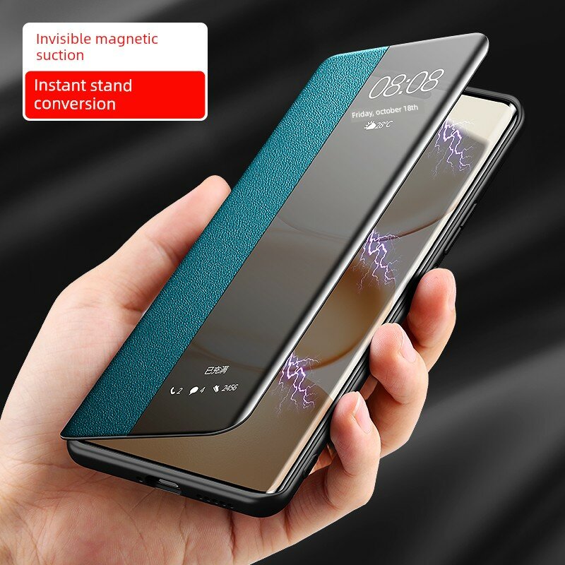 Honor 300 Pro Магнитный чехол-подставка с полной защитой объектива, цвет Цинь Шань Дай
