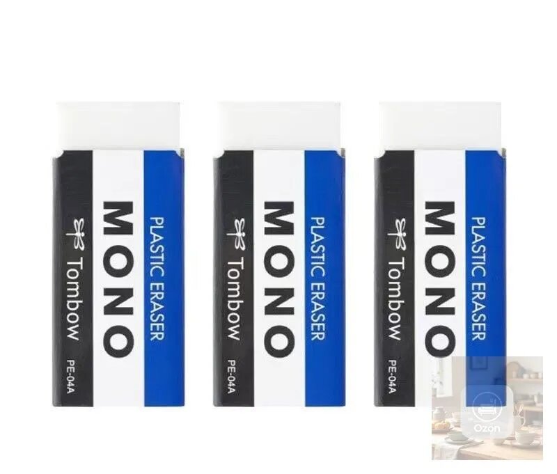 Японский ластик TOMBOW Dragonfly Mono Medium eraser, 5 штуки, студенческий экзамен 4b/2b, не оставляющий следов, художественный