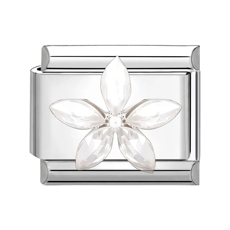 Браслет Charm серебряный, Style 25, звезда с жемчугом