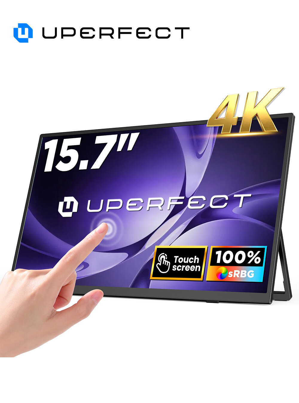 Портативный монитор Uperfect J1 UHD 4K с сенсорным экраном (15,7 дюйма)