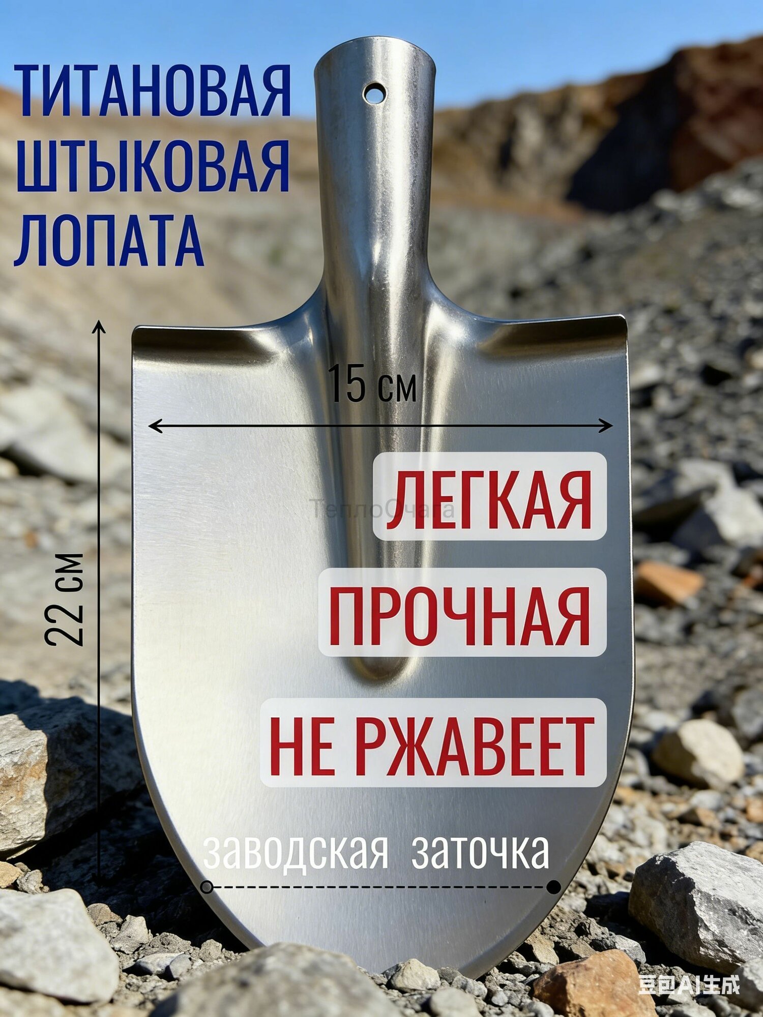 Лопата посадочная, универсальная 15 см