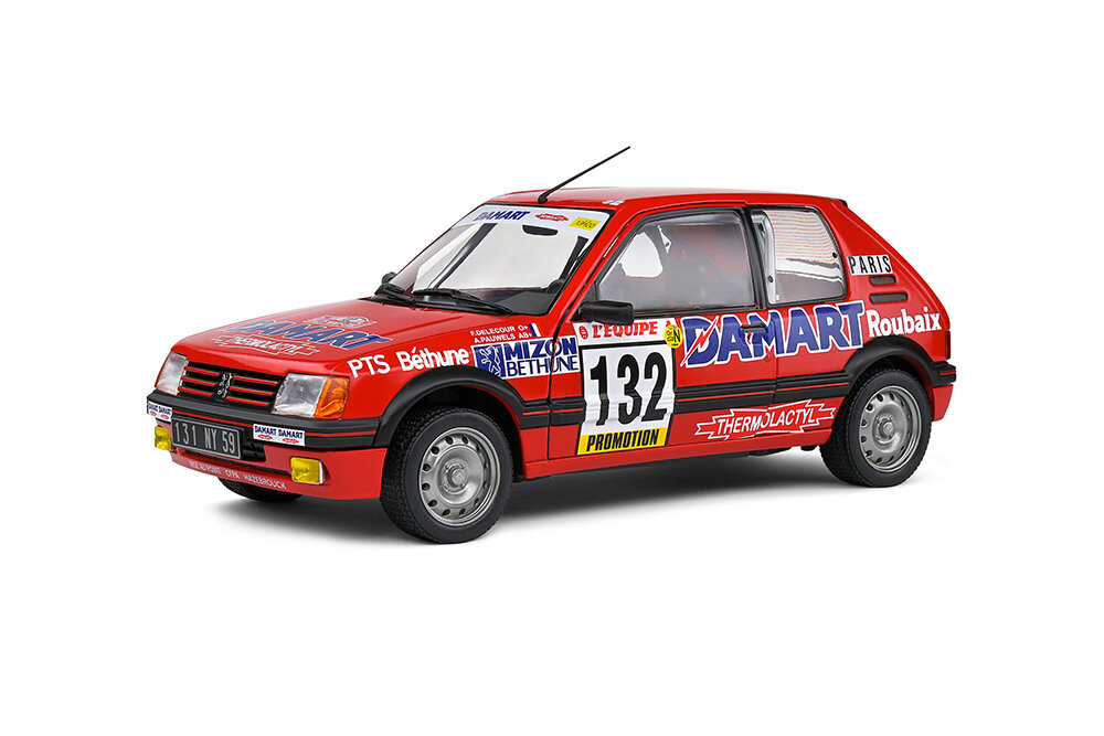 Модель коллекционная SOLIDO Peugeot 205 gti no 132 rally monte carlo 1986