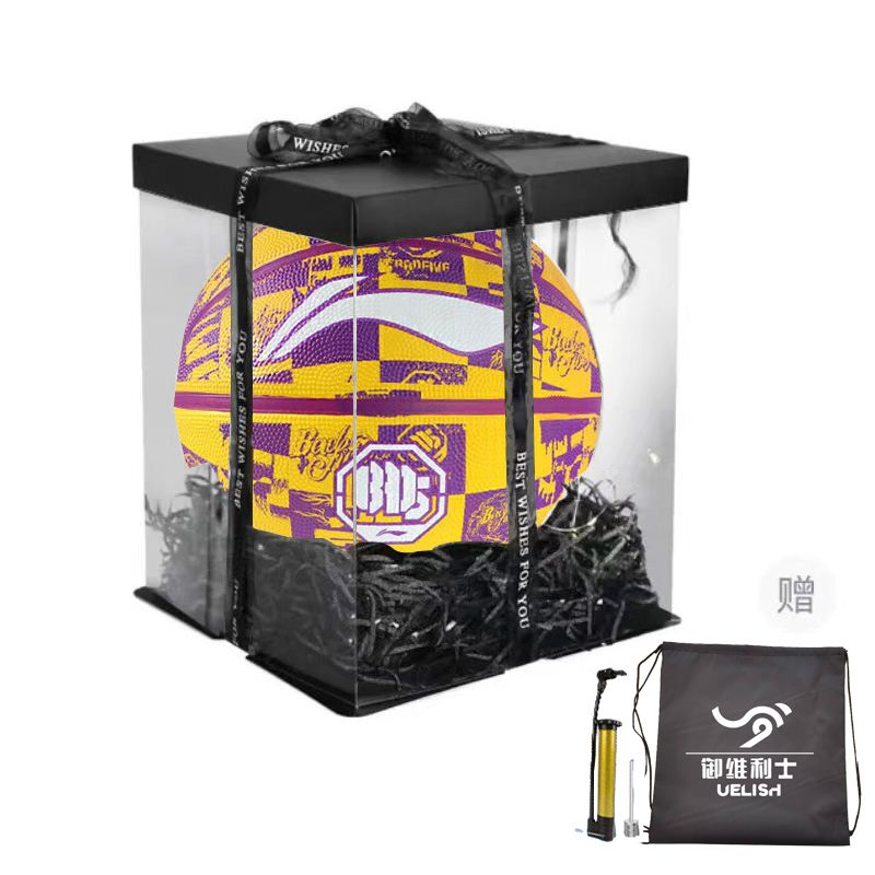 Баскетбольный мяч унисекс Li Ning Rubber Basketball Yellow Purple Size 7, 7