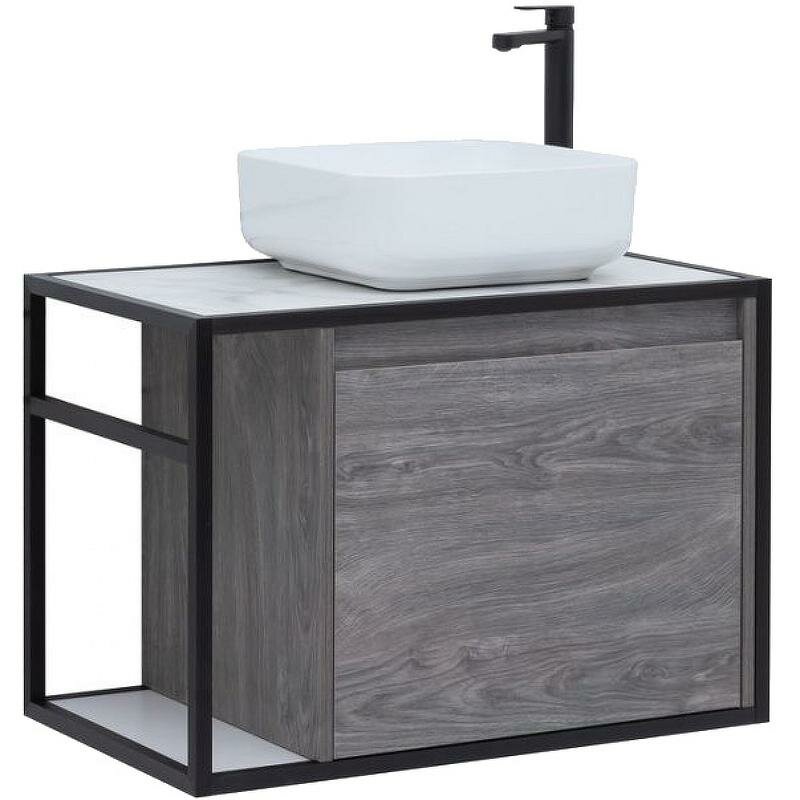 Тумба под раковину Aquanet Nova Lite Loft 75 R 261653 подвесная Дуб рошелье