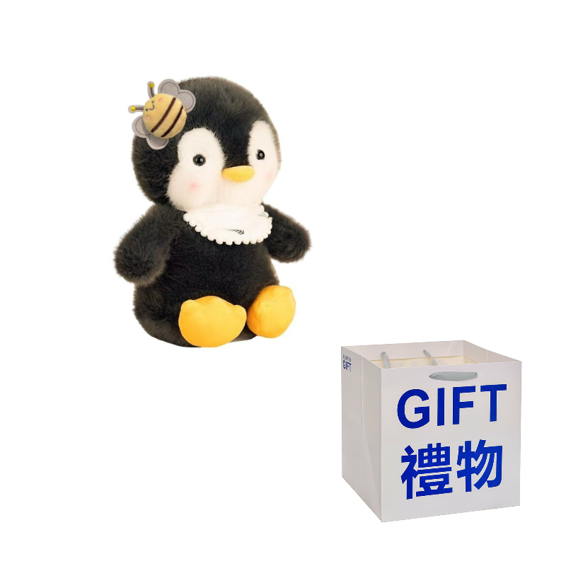 Игрушка плюш унисекс 77 SEVEN DREAM "Хлопающее животное", 20 см, Penguin+Bee Hair Clip, Clap to Make It Move and Sing