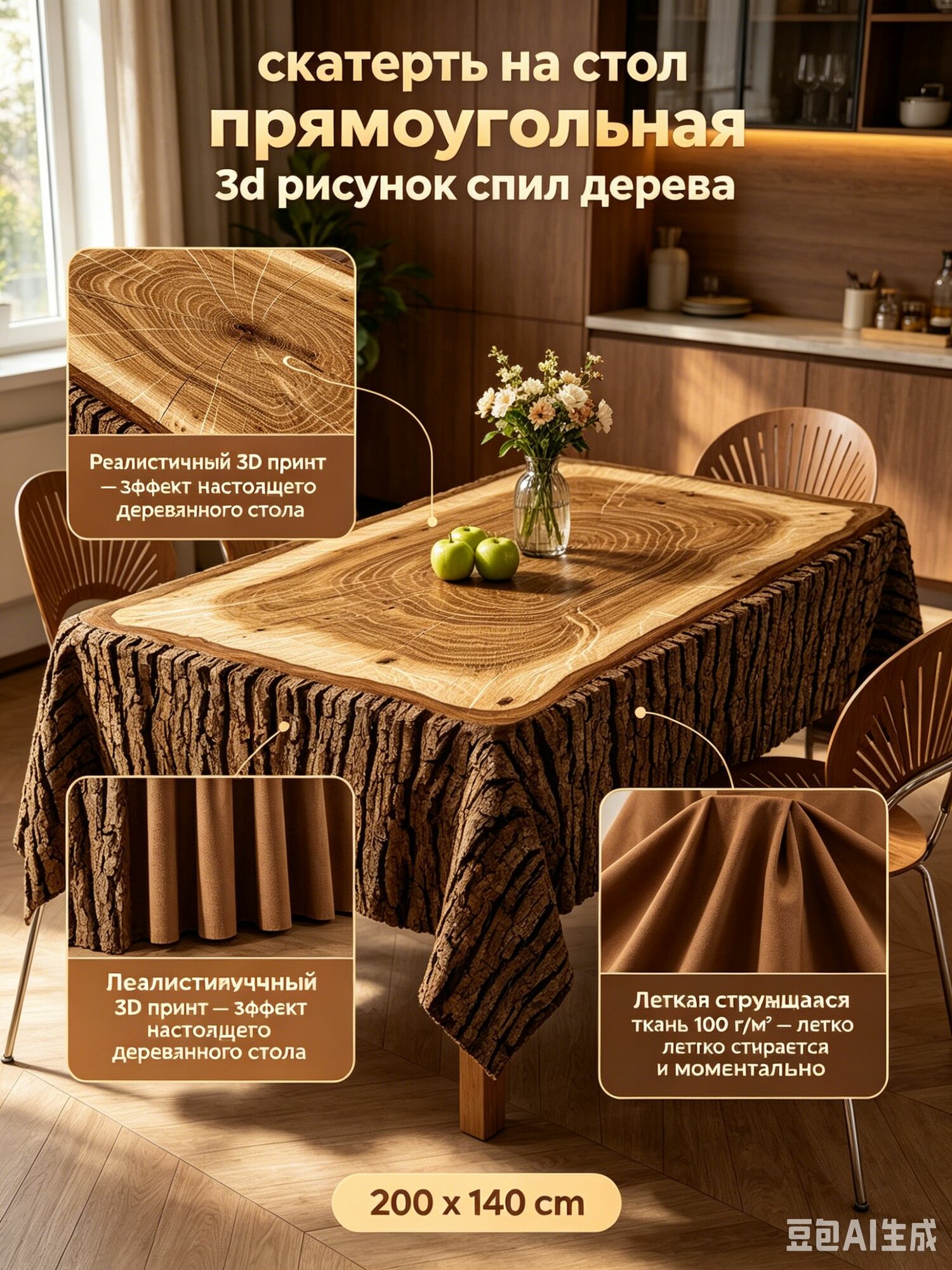 Скатерть Полиэстер FR 140x200см