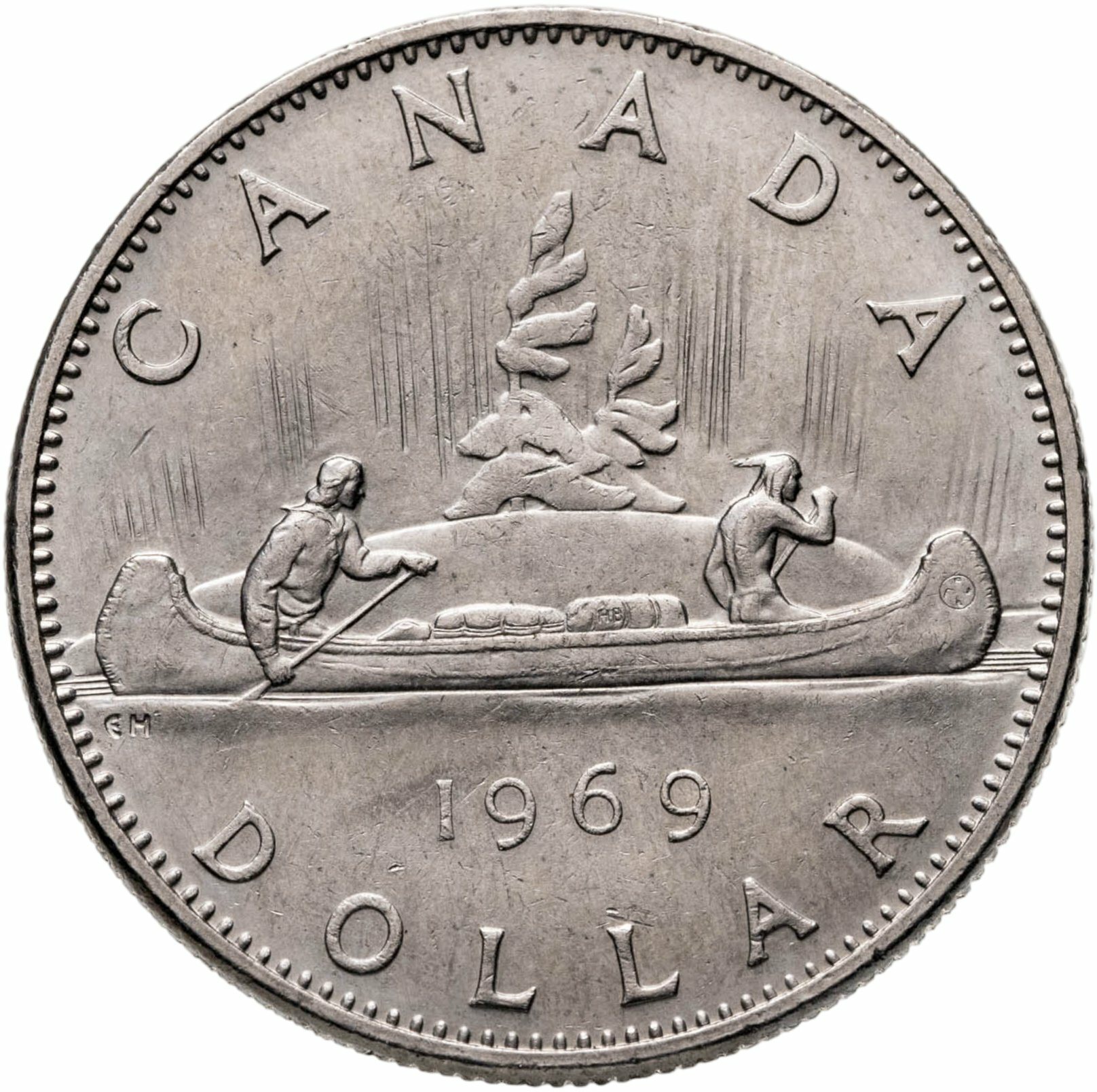Канада 1 доллар dollar 1969, Никель, в сохранности XF-AU