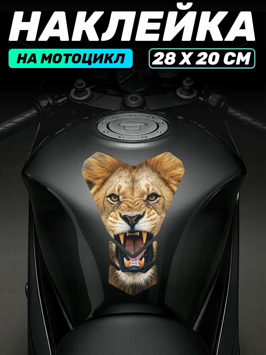 Наклейка на мотоцикл на бак лев