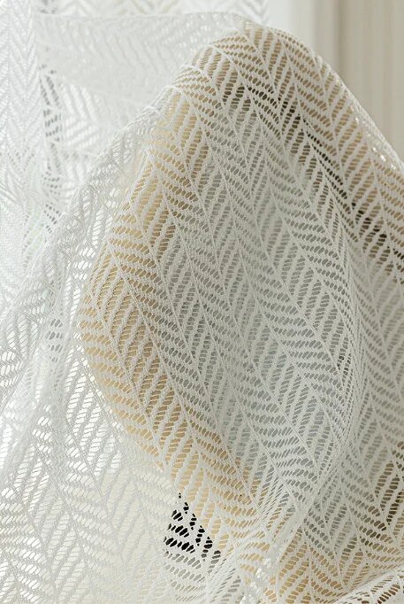 Французские шторы из тюля для гостиной и спальни Pull Pleated Tape, W100cmXH260cm 1PC