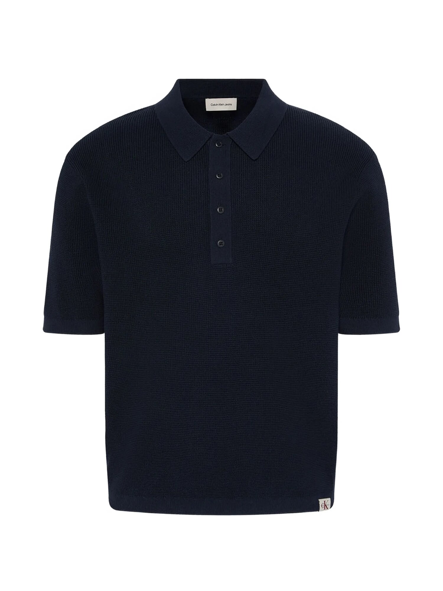 Рубашка Ribbed-knit polo shirt