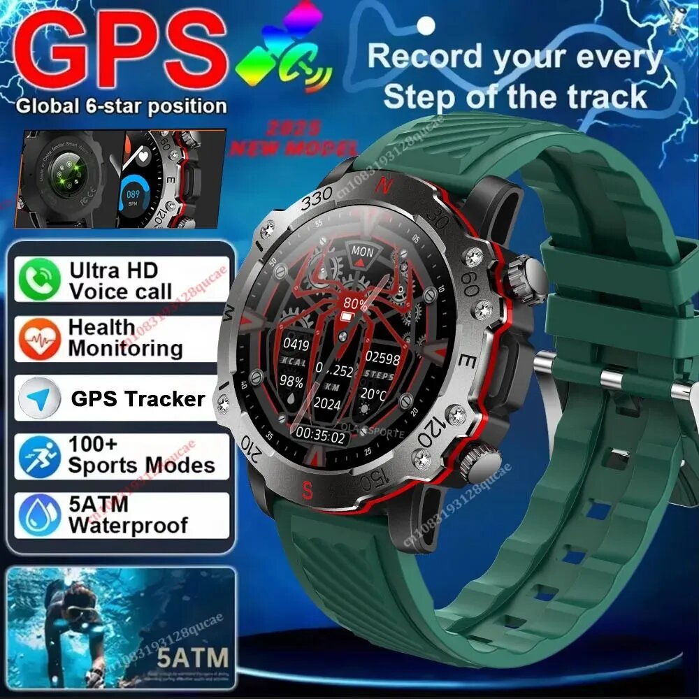 Смарт-часы, Новые круглые мужские смарт-часы, AMOLED-дисплей, GPS-трекер, несколько режимов тренировки, звонки по Bluetooth, информационные напоминания, мониторинг сердечного ритма и сна, фитнес