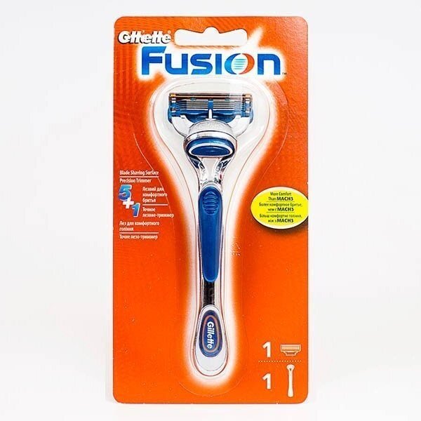Мужская бритва Gillette "Fusion", для чувствительной кожи, 5 лезвий
