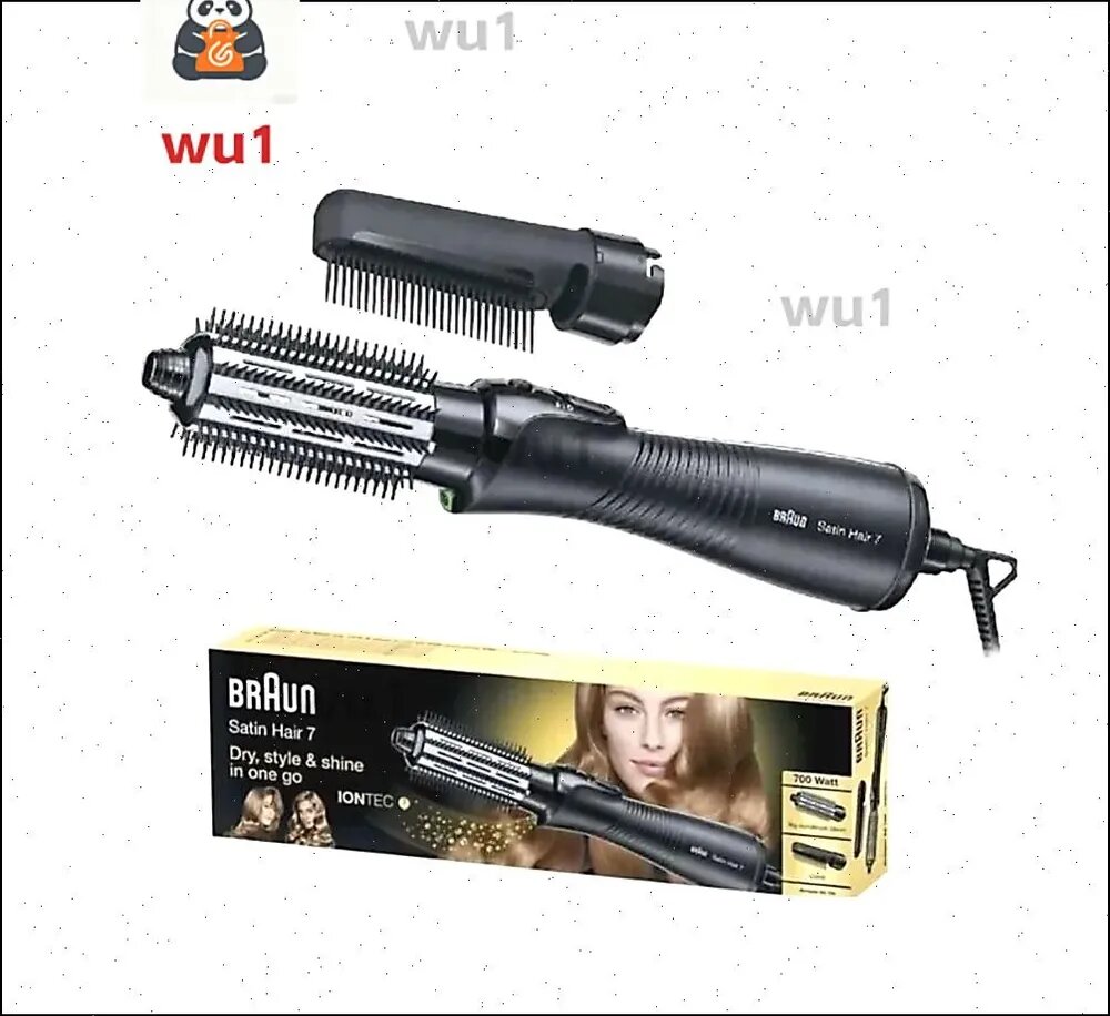 Braun Фен-щетка для волос Satin Hair 7-AS720V-MmcV, скоростей 2, кол-во насадок 2