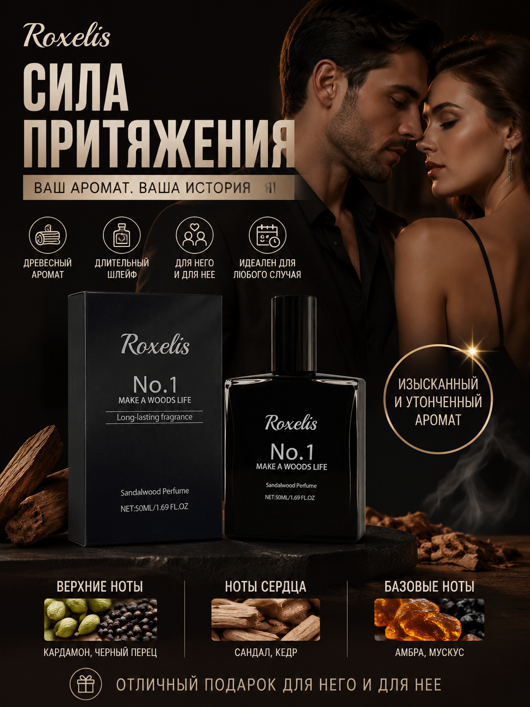 Туалетная вода Xenia couple из сандалового дерева, нишевые древесные ноты, свежая и ароматная атмосфера для свиданий