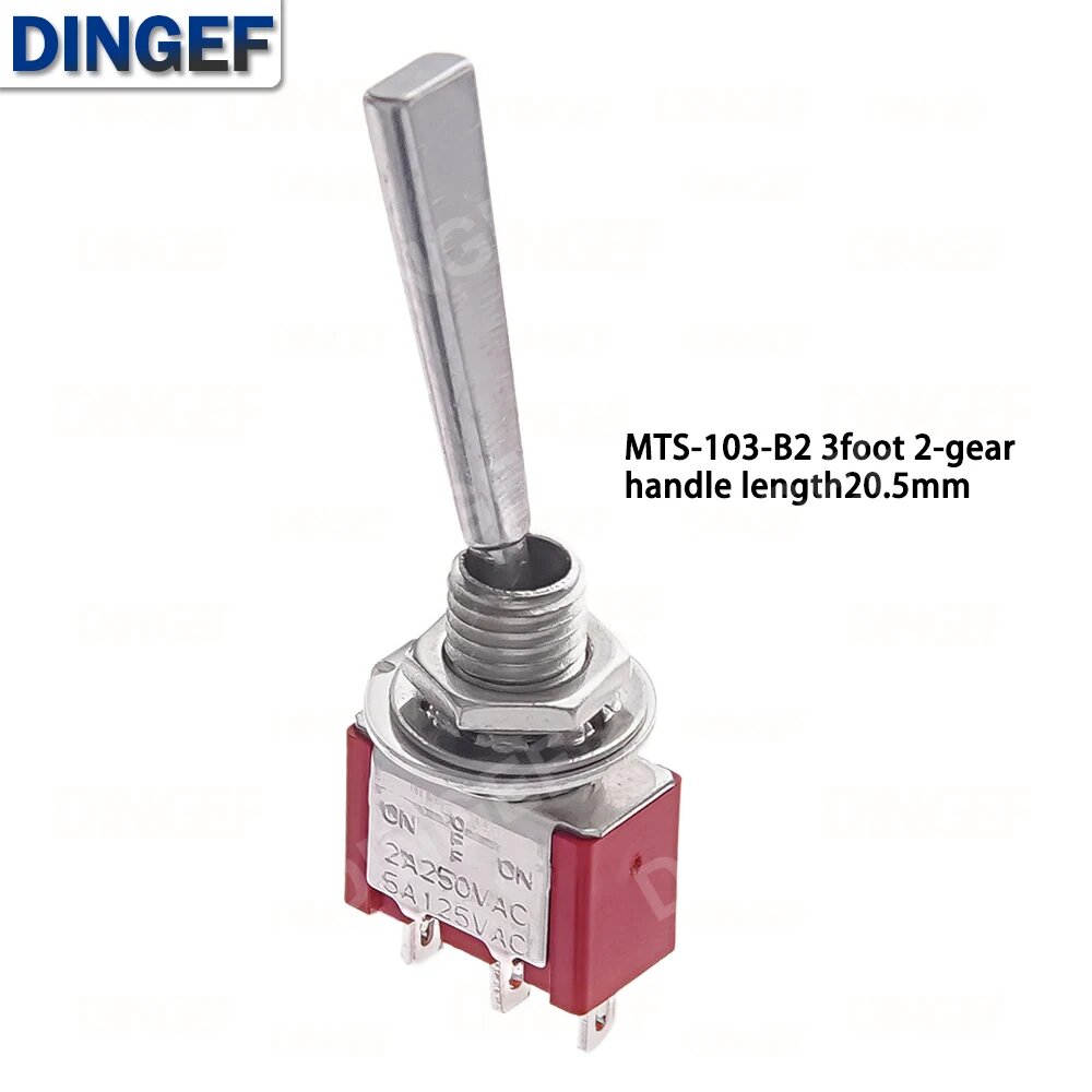 Мини toggle switch DNIGEF ON OFF 3/6 Pin 2/3 Positions 3P ON-OFF-ON 20.5MM