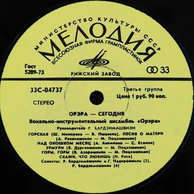 Орэра - Сегодня