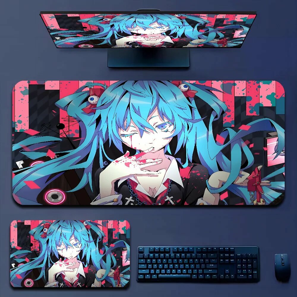 Коврик для мыши H-Hatsune M-Miku аниме Square 10x10cm, z1