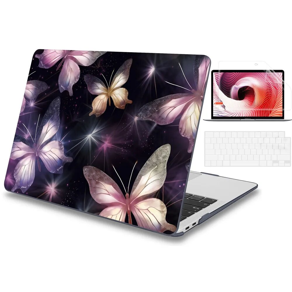 Совместим с MacBook Air M1 Чехол для ноутбука A2337 A2179 A1932 Пластиковый ударопрочный жесткий чехол для MacBook Air 13 2022 2021 2020