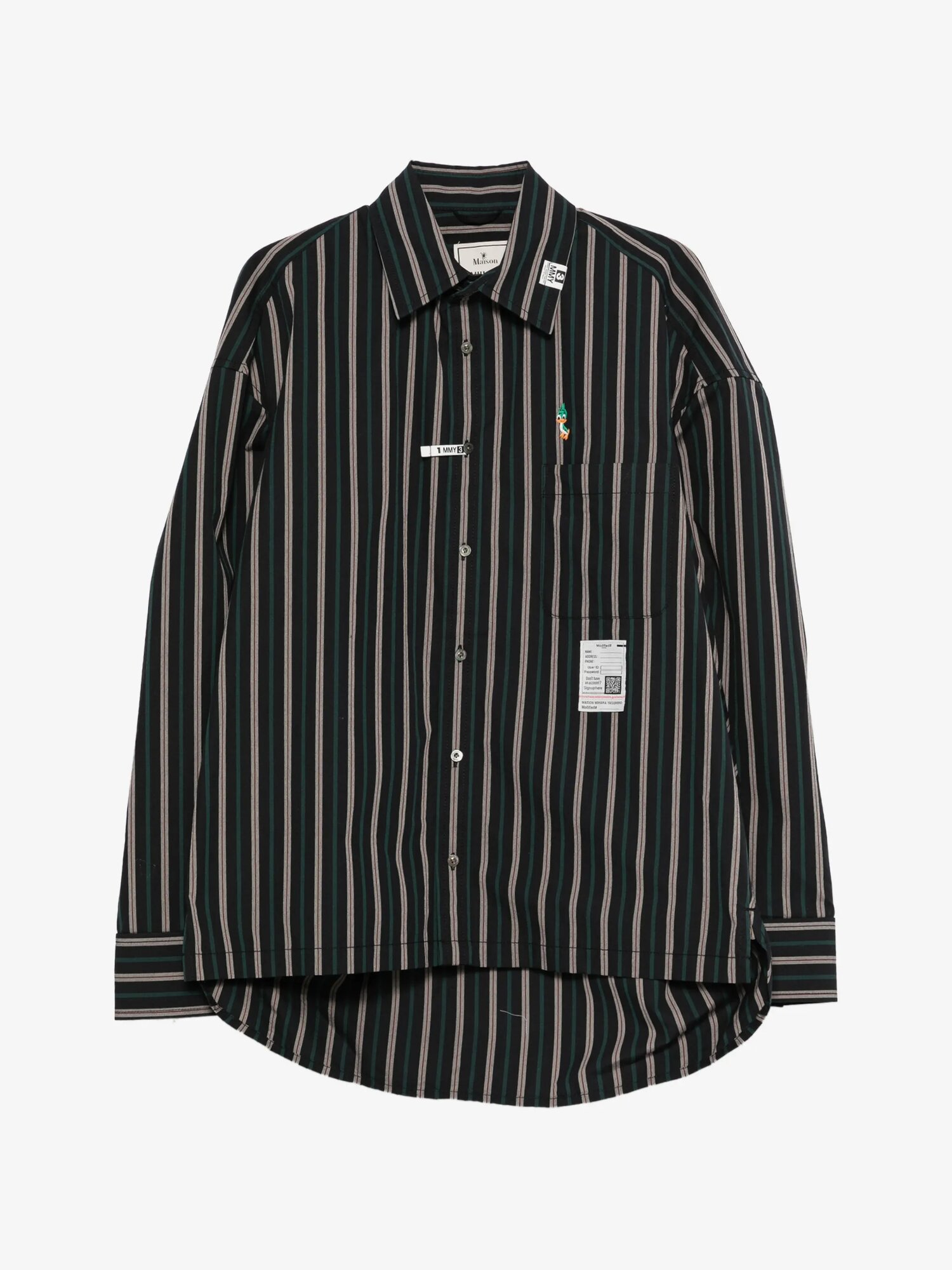 Рубашка Striped embroidered shirt