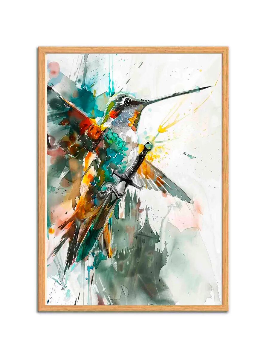Рыцарь-птица Колибри 2, Плакат 30x42см