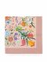 Шарф GUCCI Printed silk twill carré для девочек, coral pink