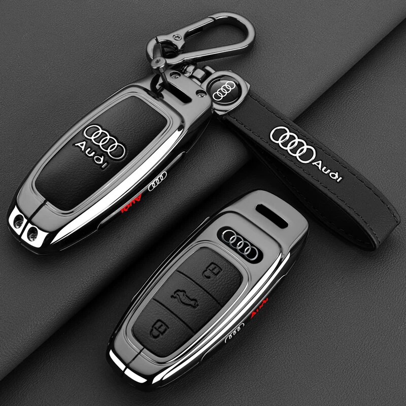 Кейс-браслет для ключей Audi C Style роскошный черный с браслетом и креплением