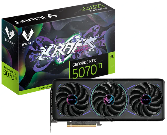 MS-RTX5070Ti iCraft OC16G Видеокарта MAXSUN MS-RTX5070Ti iCraft OC16G//RTX5070Ti HDMI, 3*DP, 16G, D7