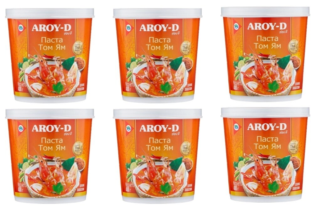 Aroy-D Паста Том Ям кисло-сладкая, 400 г 6 шт